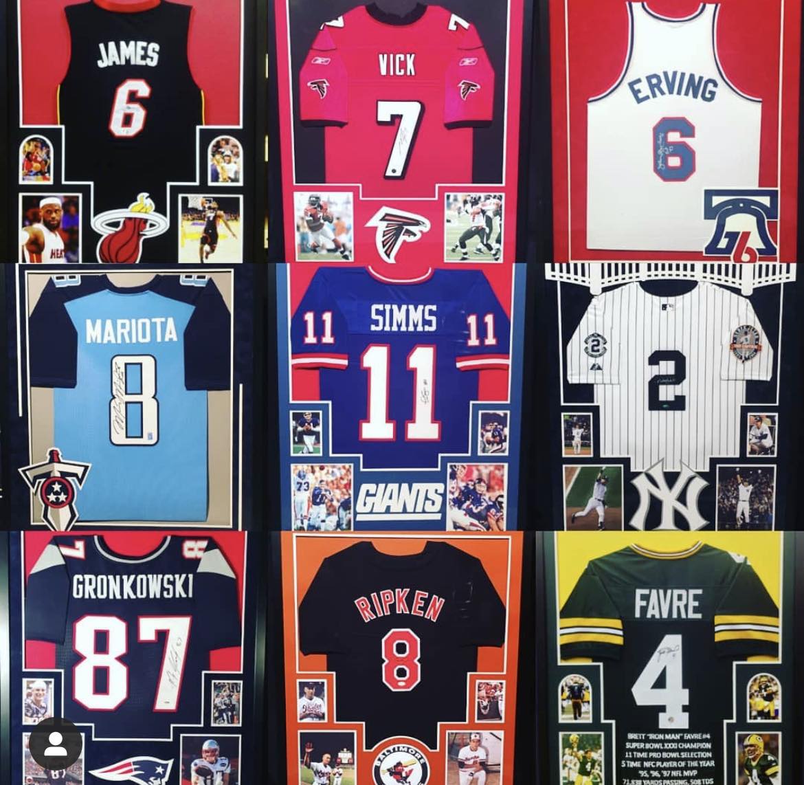 Custom Jersey Framing - Vertical with 2 pictures – Dazzle Sports Marketing