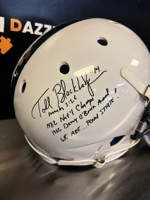Penn State Todd Blackledge Signed/Inscribed Full Size Replica Helmet J ...