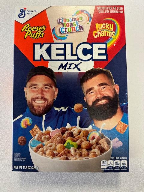 Kelce Mix Cereal 11.5 oz Factory Sealed Travis Jason Reese’s Lucky Cha ...