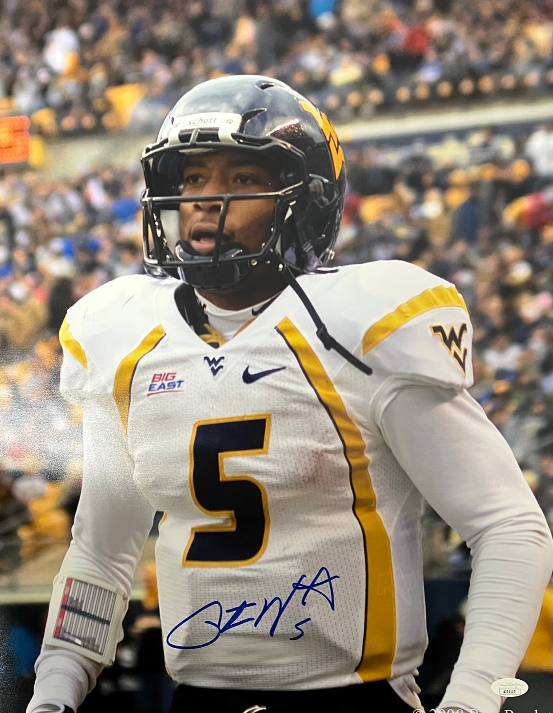 Pat White West Virginia Vertical Signed 16x20 with JSA COA – Dazzle ...