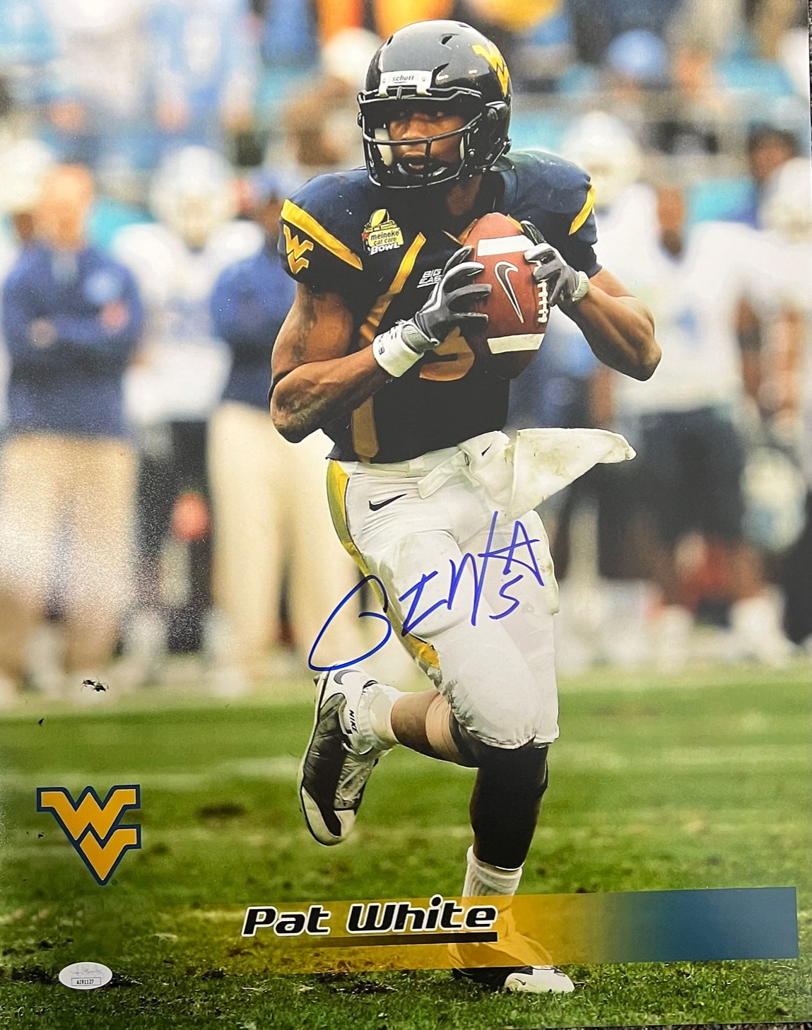 West Virginia Pat White Signed Vertical 16x20 with JSA COA – Dazzle ...