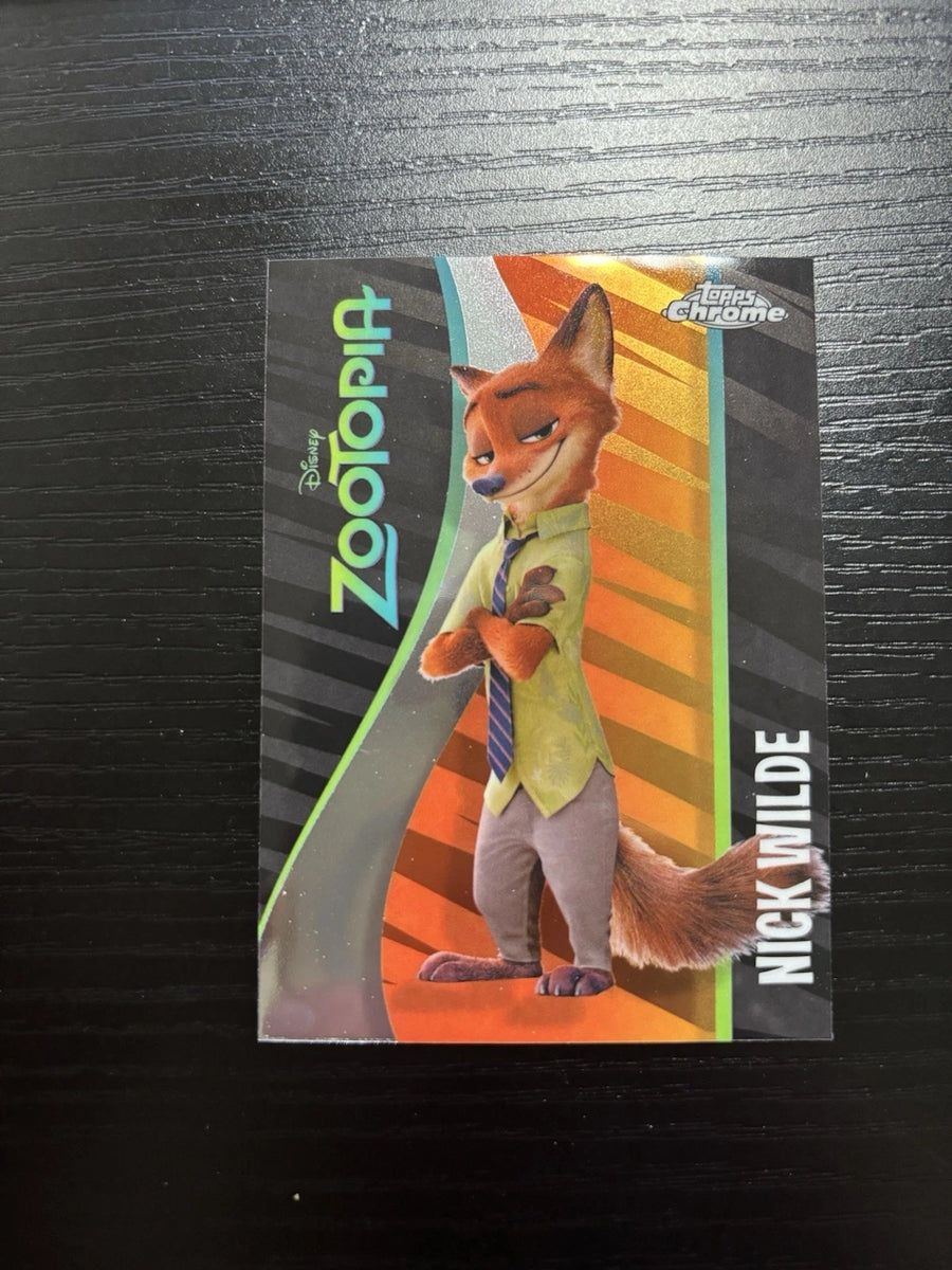 2025 topps chrome disney Zootopia Nick Wilde Base – Dazzle Sports Marketing