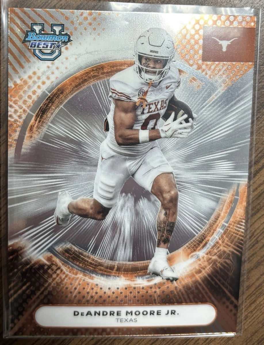 2025 Bowman's Best University - DeAndre Moore Jr. #86 (RC) Texas Longh ...