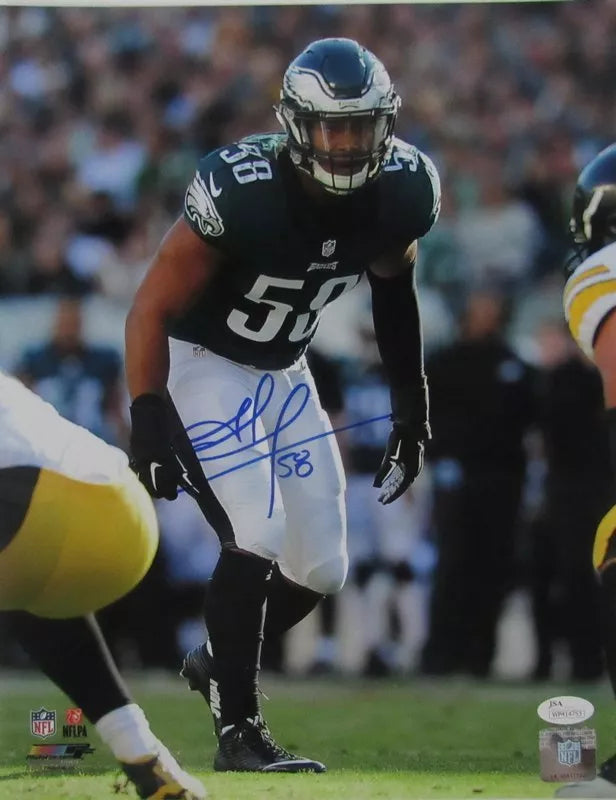 Jordan Hicks Philadelphia Eagles Signed 11x14 Color Photo JSA – Dazzle ...