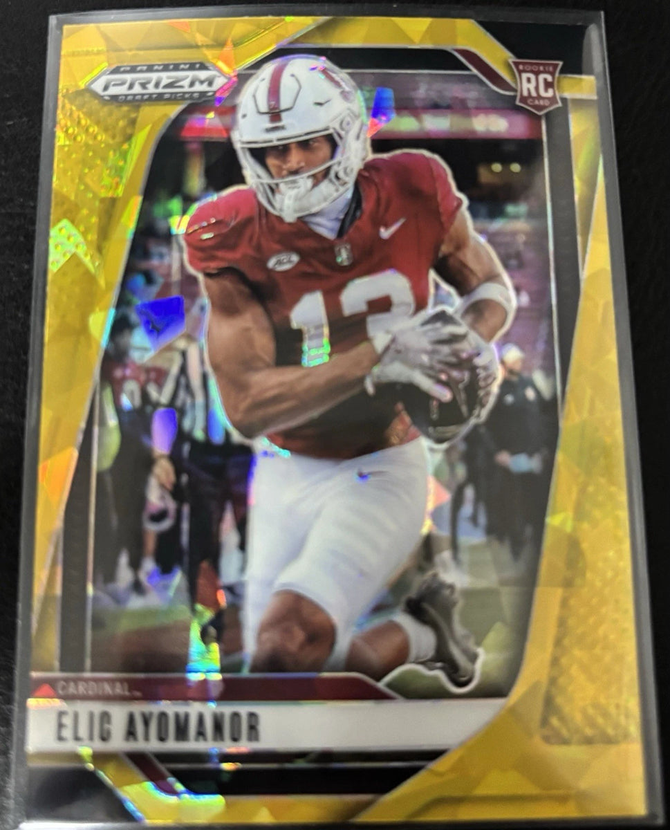 2025 Panini Prizm Draft Picks - Elic Ayomanor #115 Gold Ice Prizm (RC ...