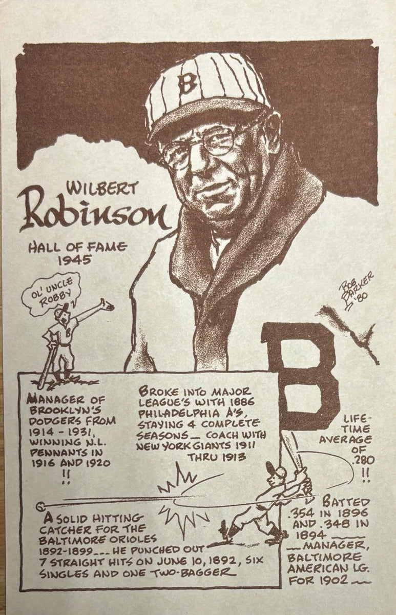1981 Bob Parker Hall Of Fame Series 3 Wilbert Robinson – Dazzle Sports ...