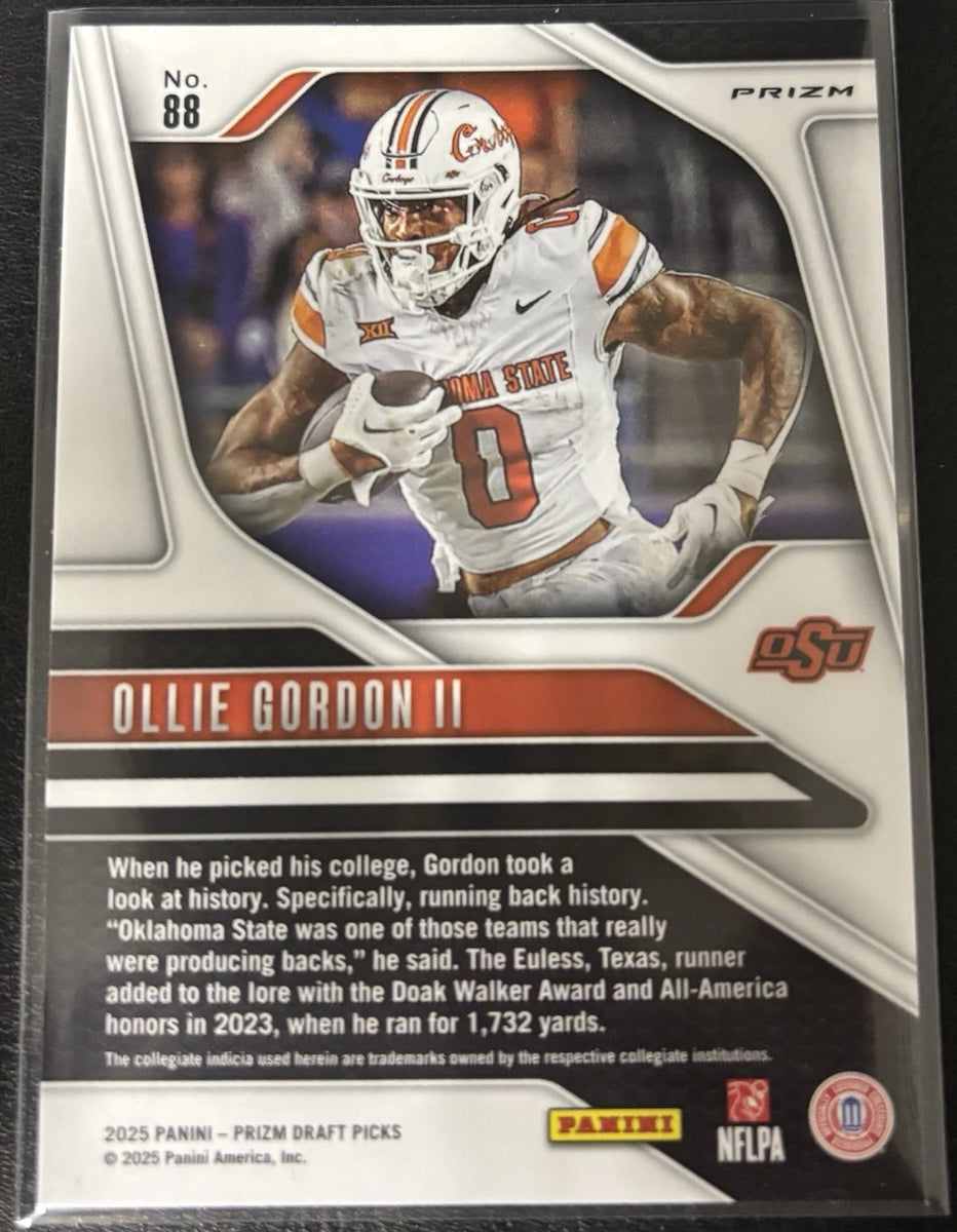 2025 Panini Prizm Draft Picks - Ollie Gordon II #88 Gold Ice Prizm Dol ...