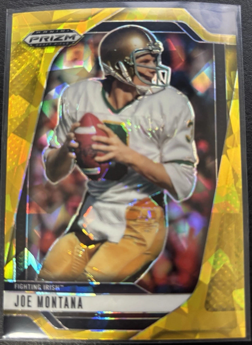 2025 Panini Prizm Draft Picks - Joe Montana #184 Gold Ice Prizm 49ers ...