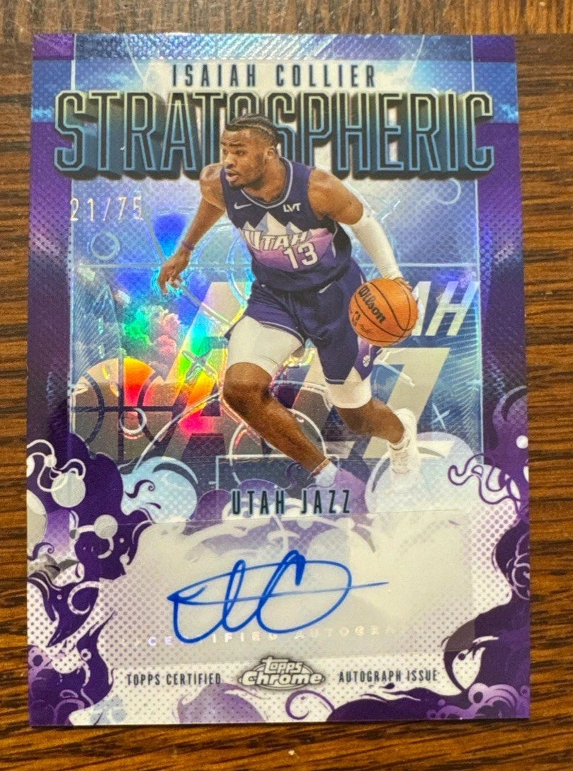 2025-26 Topps Chrome Stratospheric /75 Collin Sexton #SM-CS Auto ...