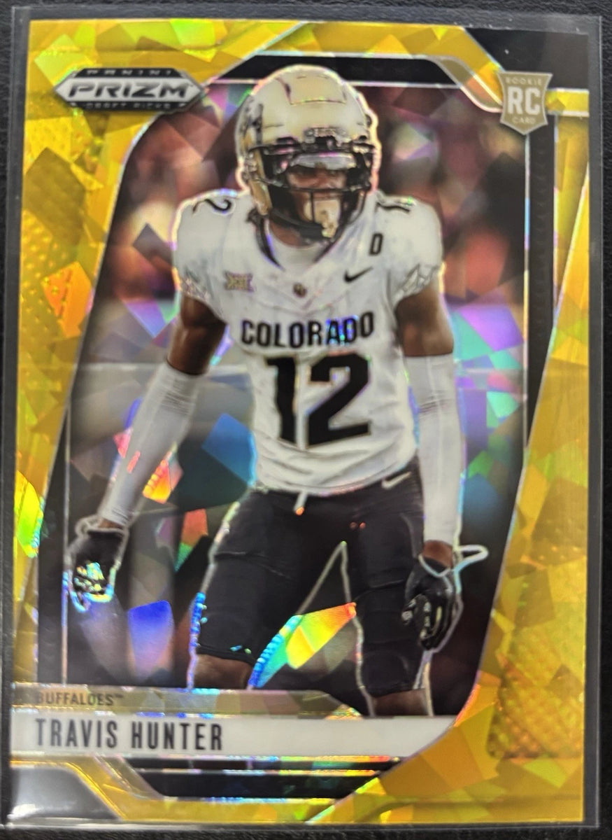 2025 Panini Prizm Draft Picks - Travis Hunter #20 Gold Ice Prizm (RC ...